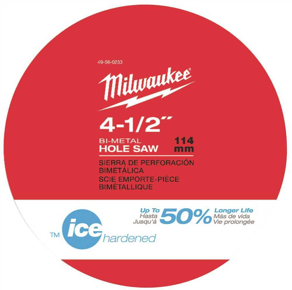 Milwaukee 49-56-0223 4-1/4-Inch Ice Hardened Hole Saw