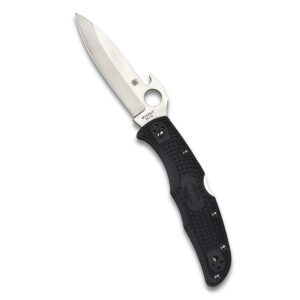 spyderco endura 4 signature knife with 3.80" vg-10 steel blade with emerson opener and frn handle - plainedge - c10pgyw