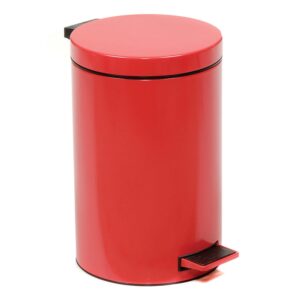 global industrial step on trash can, 3-1/2 gallon, red