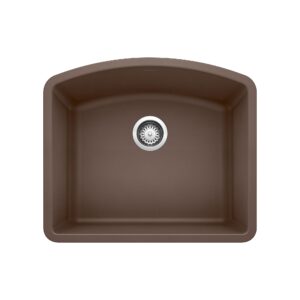 blanco, café brown 440172 diamond silgranit single bowl undermount kitchen sink