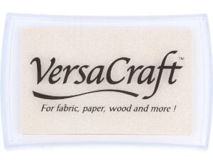 tsukineko full-size versacraft fabric and home decor crafting pigment inkpad, white