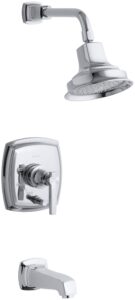 kohler k-t16233-4-cp margaux rite-temp bath and shower faucet trim with lever handle, polished chrome