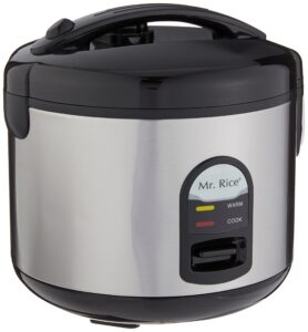 6 cups rice cooker with stainless body