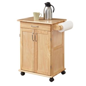 homestyles general line mobile kitchen cart, furniture, natural