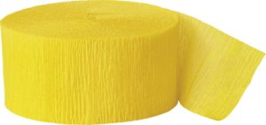 yellow crepe crepe paper roll streamer - 81 ft (pack of 1) - perfect for parties, decorations & events