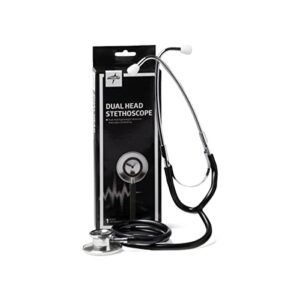 medline dual-head stethoscopes, black