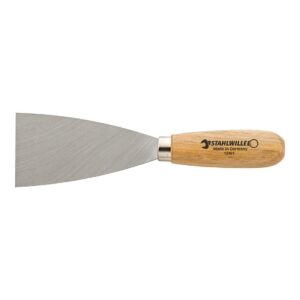 stahlwille 77070000 scraper with wooden handle, metal blade, designed for tough scraping jobs, 212mm length, 60mm width, weighing 65g, made in germany