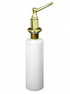 westbrass standard kitchen sink soap/lotion dispenser, polished brass, d217-01