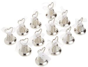 elegant silverbell place card holders - (12 ct) - premium silver finish for weddings, receptions & events