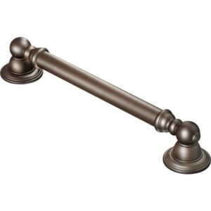 moen yg5412orb bathroom safety 12-inch stainless steel traditional bathroom grab bar, oil-rubbed bronze