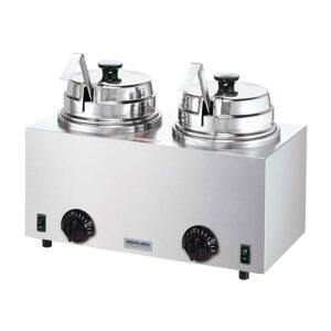 server products 81220 twin hot topping warmer with ladles