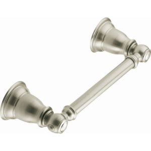 moen yb5408bn kingsley traditional double post pivoting toilet paper holder, brushed nickel