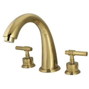 elements of design es2362ml los angeles two handle roman tub filler, polished brass