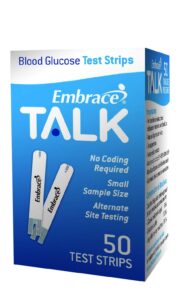 omnis health embrace blood glucose test strips, 50ct