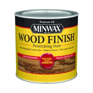 1/2 pt minwax 22330 english chestnut wood finish penetrating oil-based wood stain