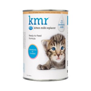 pet-ag kmr kitten milk replacer liquid - 11 oz - ready-to-feed kitten formula with vitamins for kittens newborn to six weeks old - easy to digest