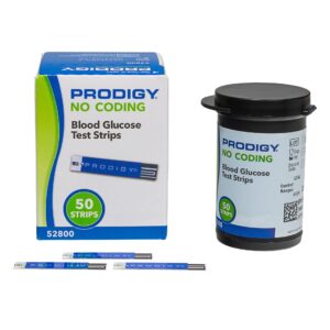 prodigy 52800 no coding blood glucose test strips