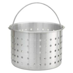 winware b001chklou professional aluminum steamer basket fits 60-quart stock pot, silver