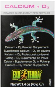 exo terra calcium + d3 powder: ultra-fine, phosphorus free formula boosts bone health & calcium absorption ideal for insects, fruits & veggies 1.4 oz.