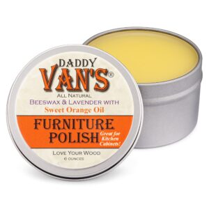 daddy van's all natural lavender & sweet orange oil beeswax furniture polish