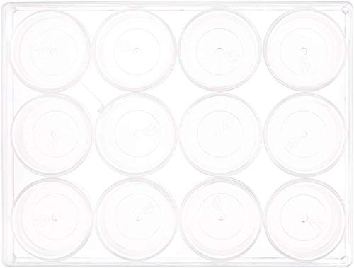 SE 12-in-1 Round Containers with Screw-On Lids Inside Storage Box, 1-1/2", Translucent - 8736DB