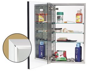 alno mc40244-pc - 4000 series stainless steel cabinet body w/ polished chrome frame door and 170° hi