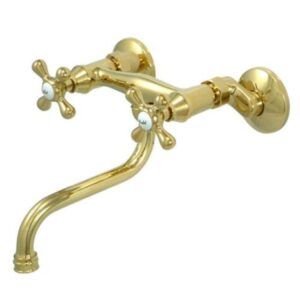 kingston brass ks216pb kingston bathroom faucet, 6-5/8", polished brass