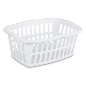 sterilite rectangular laundry basket, white