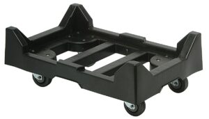 quantum storage systems dly-2415 plastic mobile dolly with 1" ledge - black