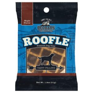 redbarn roofle - maple flavored waffles - dog treat - (case of 50)