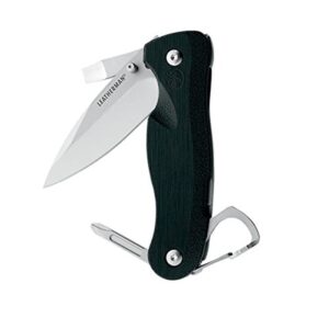 leatherman - crater c33t lightweight folding knife with bottle opener, stainless steel