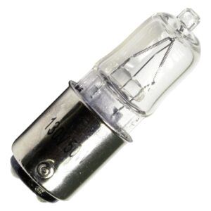 hikari jd7055 halogen t4 50w 130v/120v clear ba15d dc q50cl/dc jd120v50w (double contact) bayonet twist-lock base