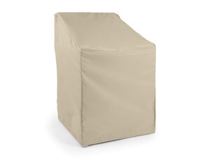 covermates outdoor chair cover - water resistant polyester, drawcord hem, mesh vents, seating and chair covers, 32w x 32d x 35h, khaki