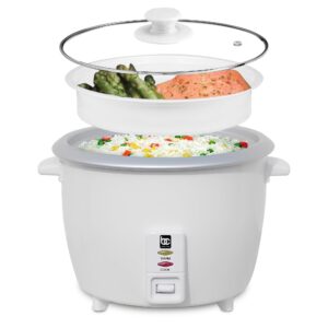 bene casa rice cooker with glass lid,10-cup dishwasher safe rice cooker with auto cut off, steamer rice maker with keep warm facility.