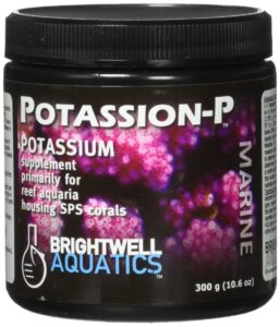 brightwell aquatics potassion-p, potassium supplement primarily for reef aquaria housing sps corals, 10.6oz (300g)