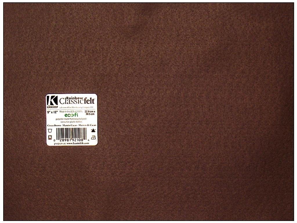 Kunin Rainbow Classic Felt 9"X12"-Cocoa Brown