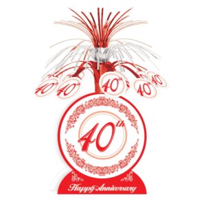 40th anniversary centerpiece party accessory (1 count) (1/pkg)