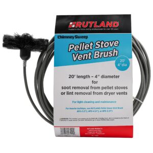 rutland 4-inch pellet stove/dryer vent brush with 20-feet handle