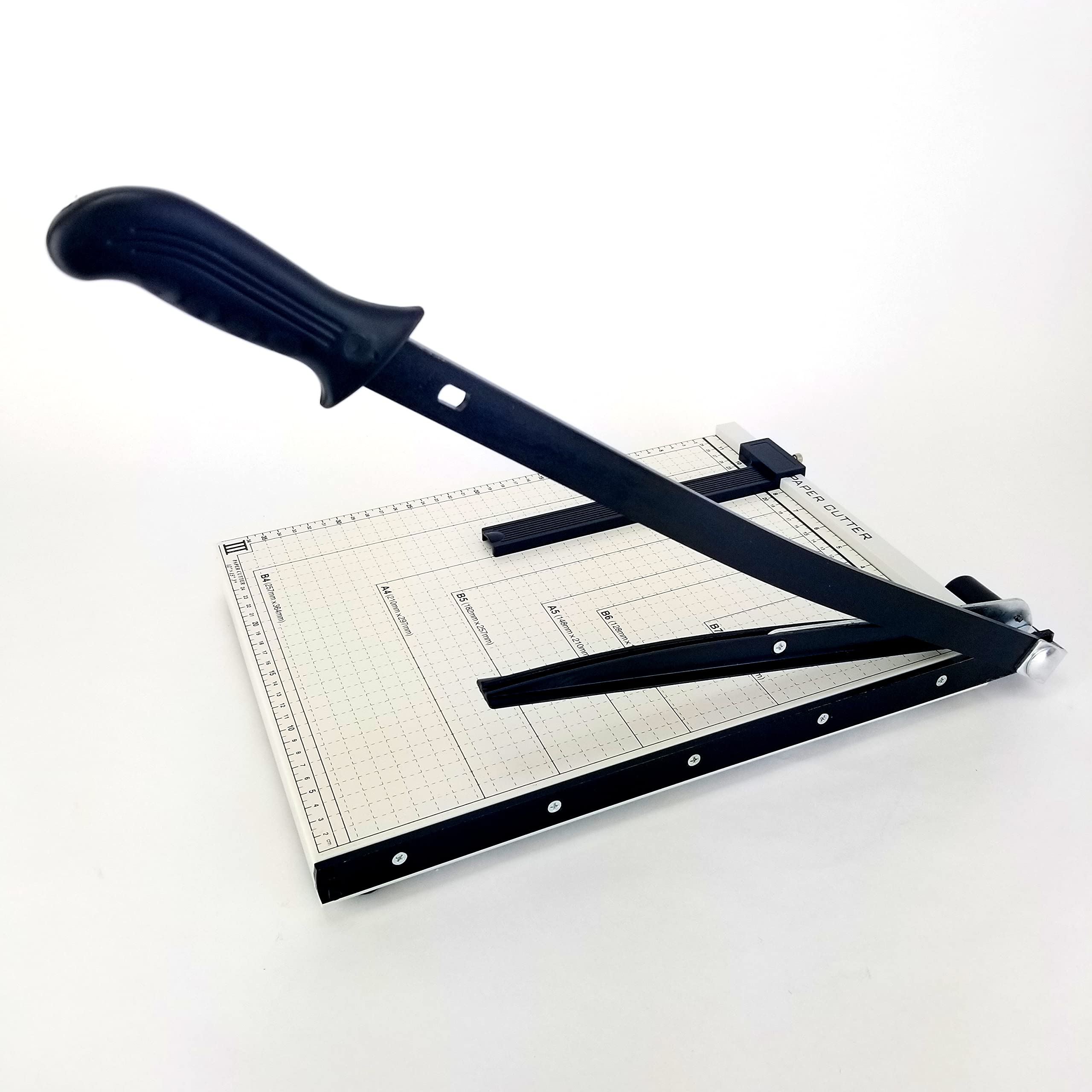 Paper Cutter Guillotine Style 21" Cut Length x 16" inch Metal Base Trimmer