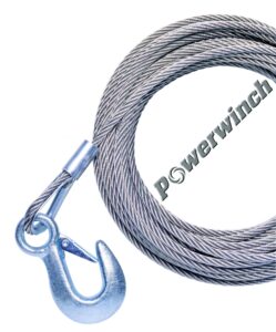 powerwinch p7187200aj 25' galvanized cable with hook