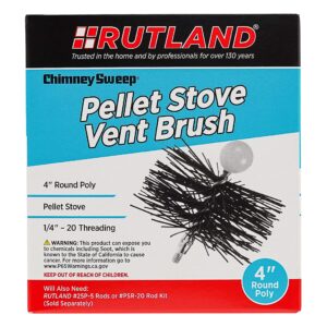 rutland products ps-4 4-inch round pellet stove brush