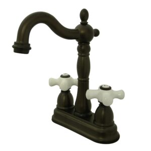 kingston brass kb1495px heritage bar faucet without pop-up rod, 4-3/4-inch, oil rubbed bronze