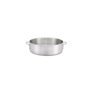 winco 6.0mm aluminum brazier pan, 15-quart, medium