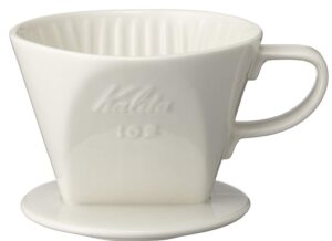 kalita - 2001 kalita 102 ceramic dripper coffee dipper, white