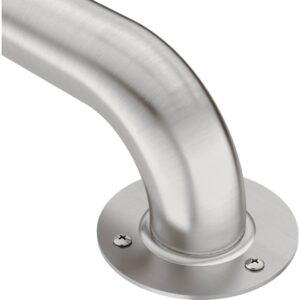 moen 7412 bathroom safety 12-inch stainless steel bathroom grab bar with exposed screws, stainless