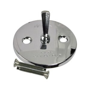 pfister 960-041a 19 series bathtub drain overflow plate sub assembly with screws, polished chrome