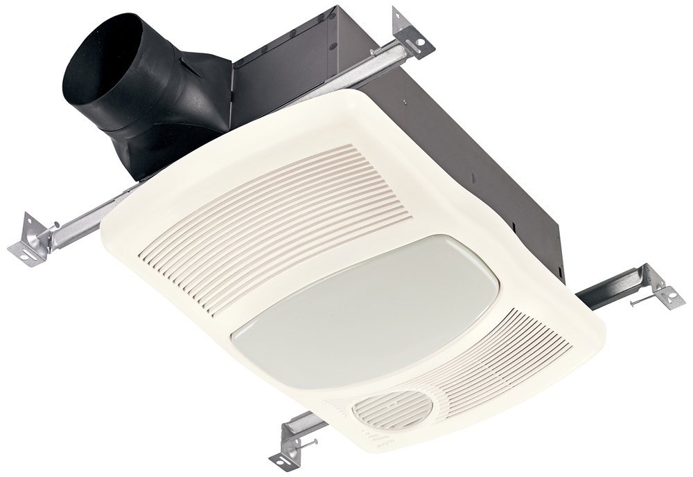 Broan 765HL Ventilation Fan w/Directionally-Adjustable Heater & Light (100W Incandescent Lighting)