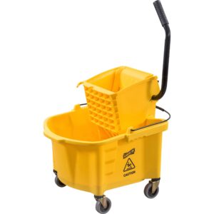 genuine joe gjo60466 splash shield mop bucket/wringer 26 qt