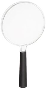 charles leonard 2x magnifying glass, 2 1/2 inch lens, 5.2 inch tall, assorted colors (80212)