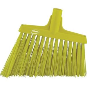 vikan, yellow broom,angle cut,stiff,11",pp/pet, 2914